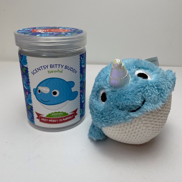 Scentsy | Toys | Scentsy Bitty Buddy Narwhal Very Merry Cranberry ...